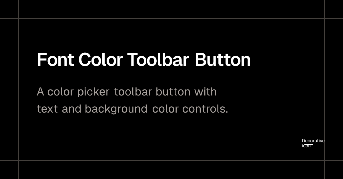 Font Color Toolbar Button - Plate