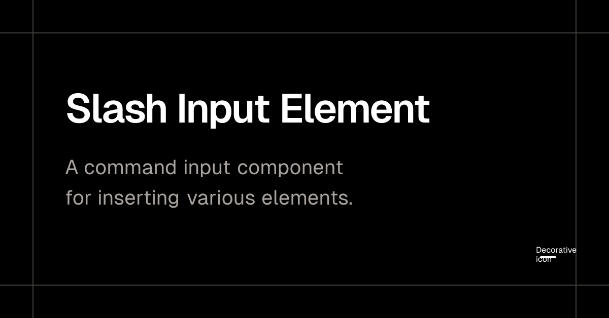 Slash Input Element - Plate