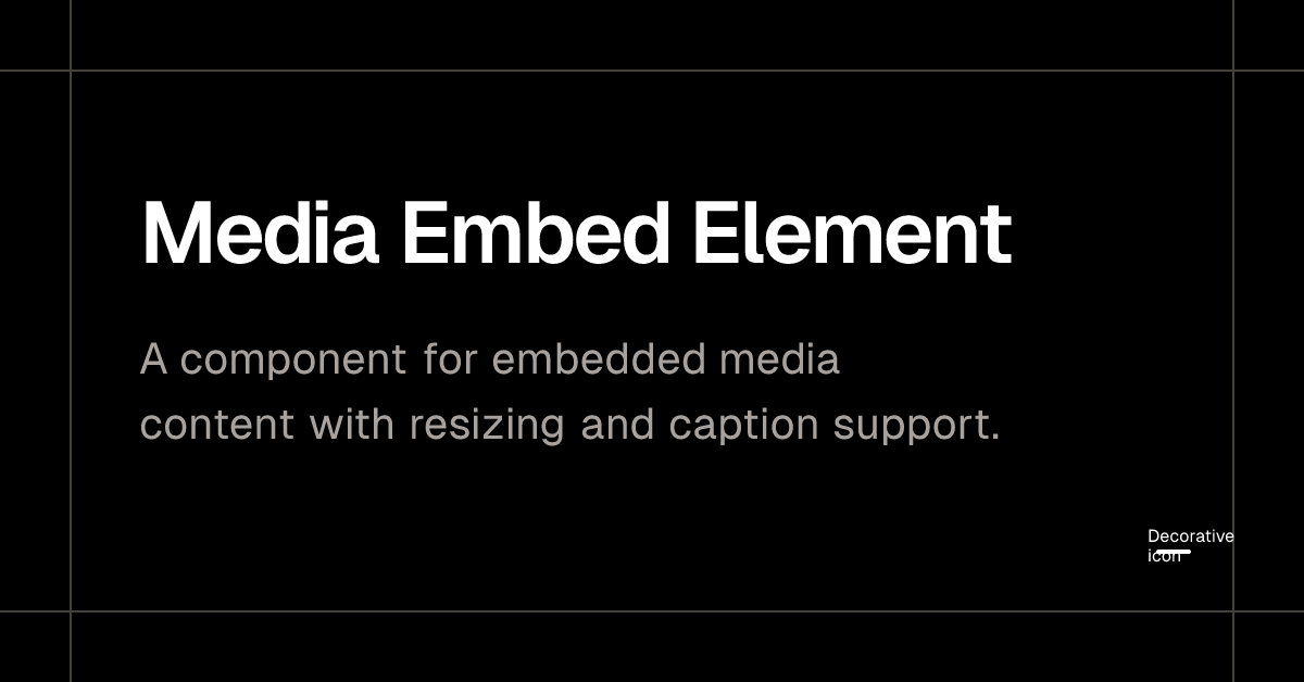 Media Embed Element - Plate