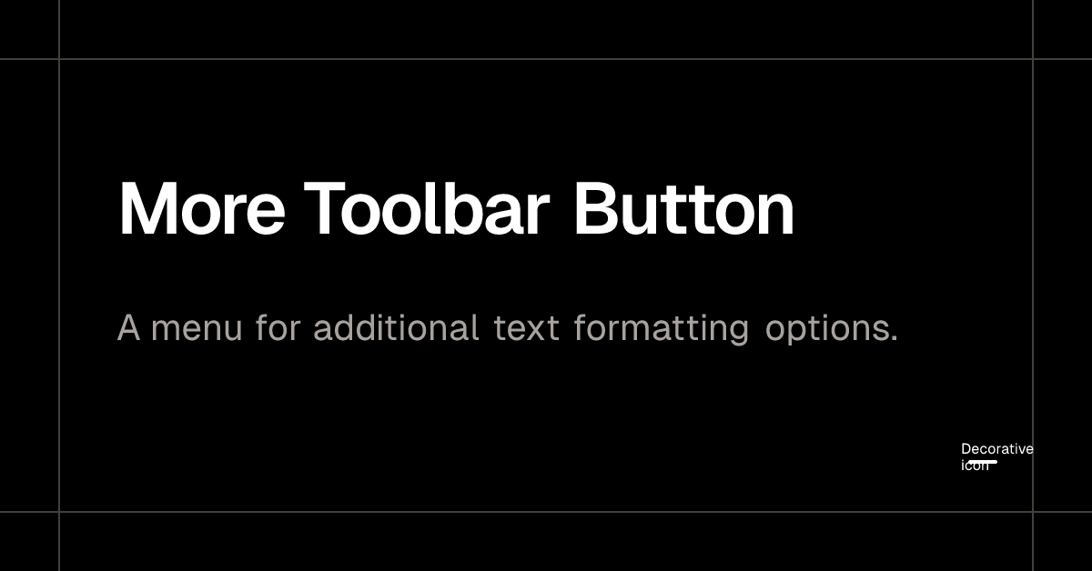 More Toolbar Button - Plate