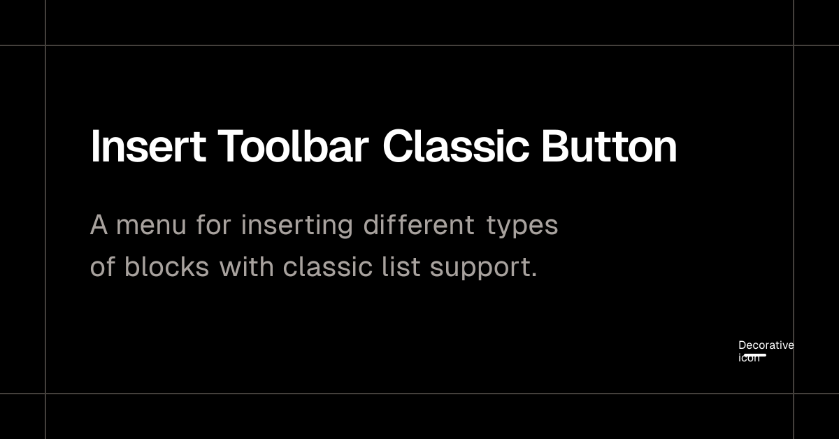 Insert Toolbar Classic Button - Plate