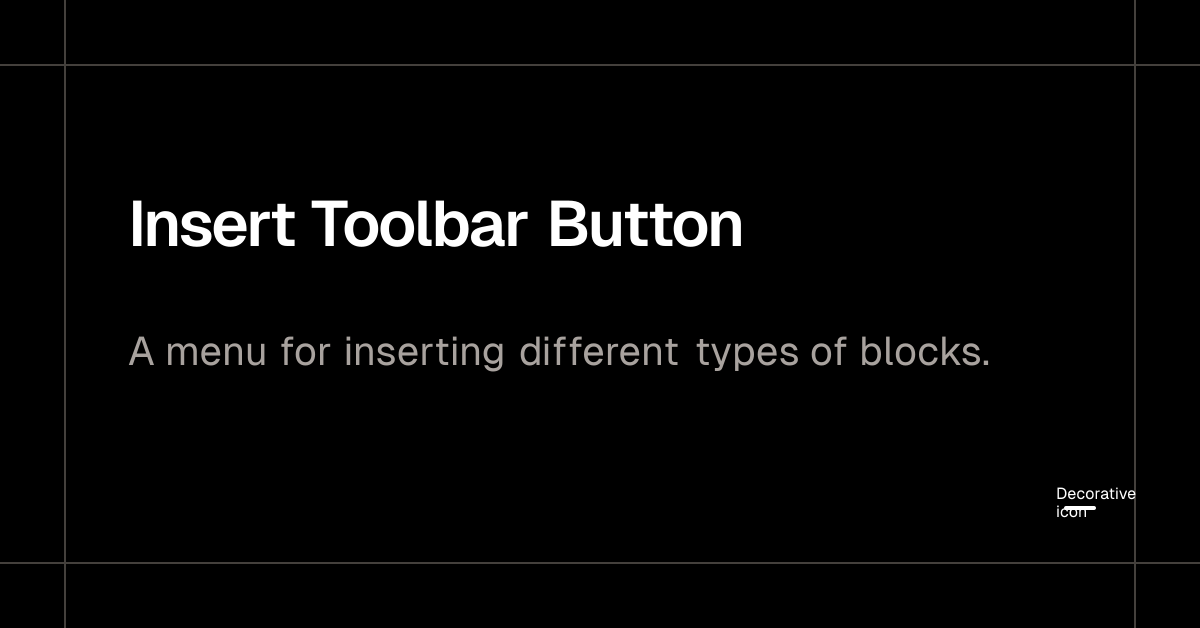 Insert Toolbar Button - Plate