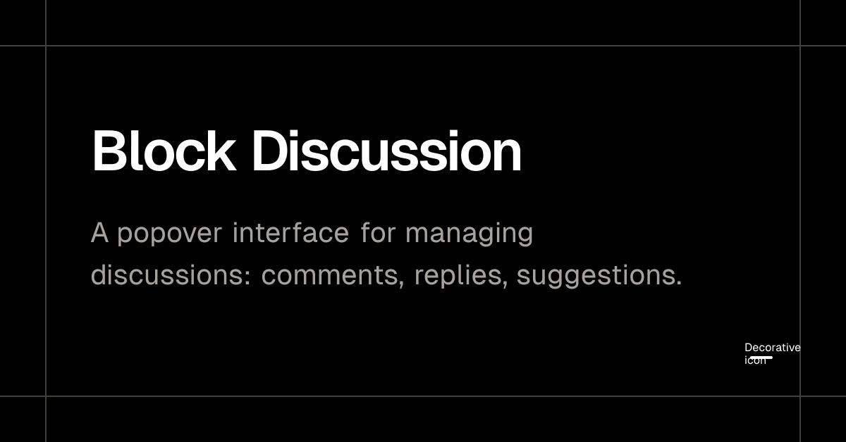 Block Discussion - Plate