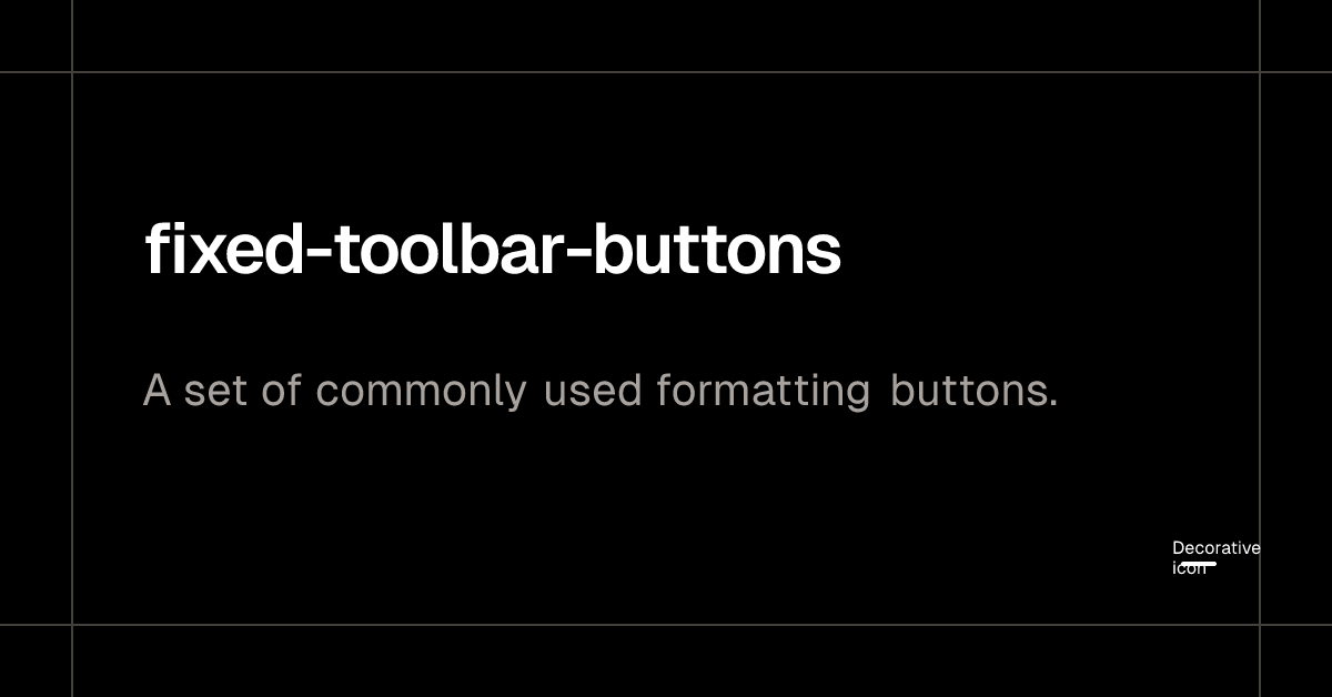 fixed-toolbar-buttons - Plate