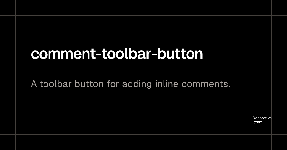comment-toolbar-button - Plate