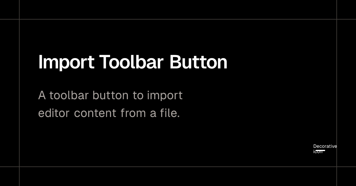 Import Toolbar Button - Plate
