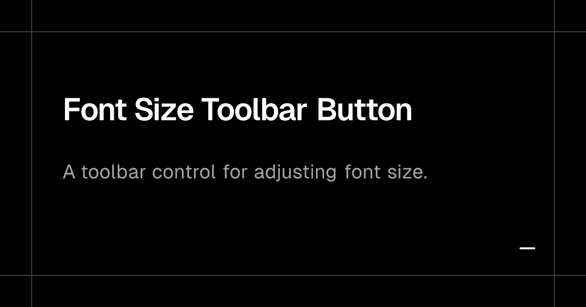 Font Size Toolbar Button - Plate