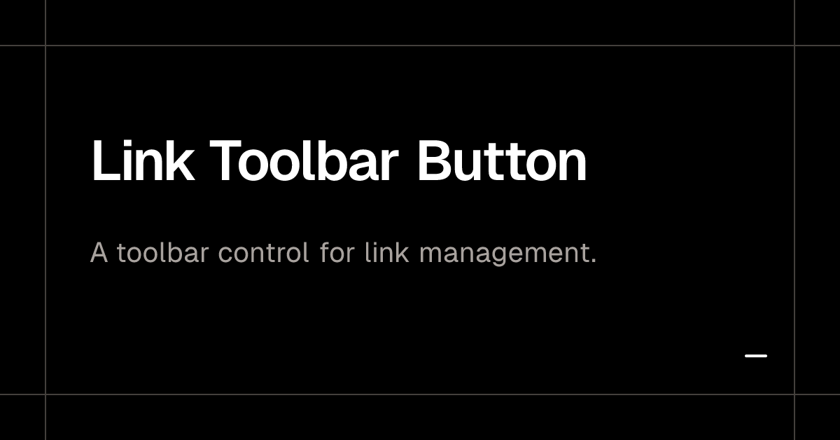 Link Toolbar Button Plate