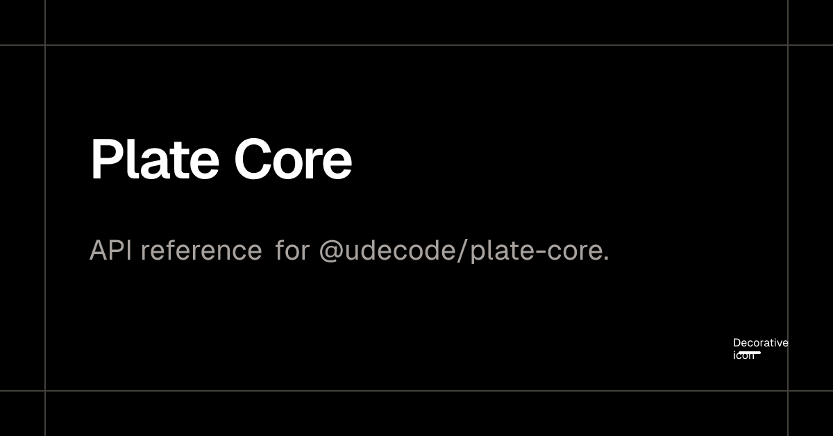 Plate Core - Plate