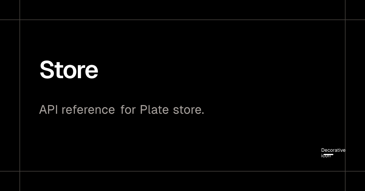 Store - Plate