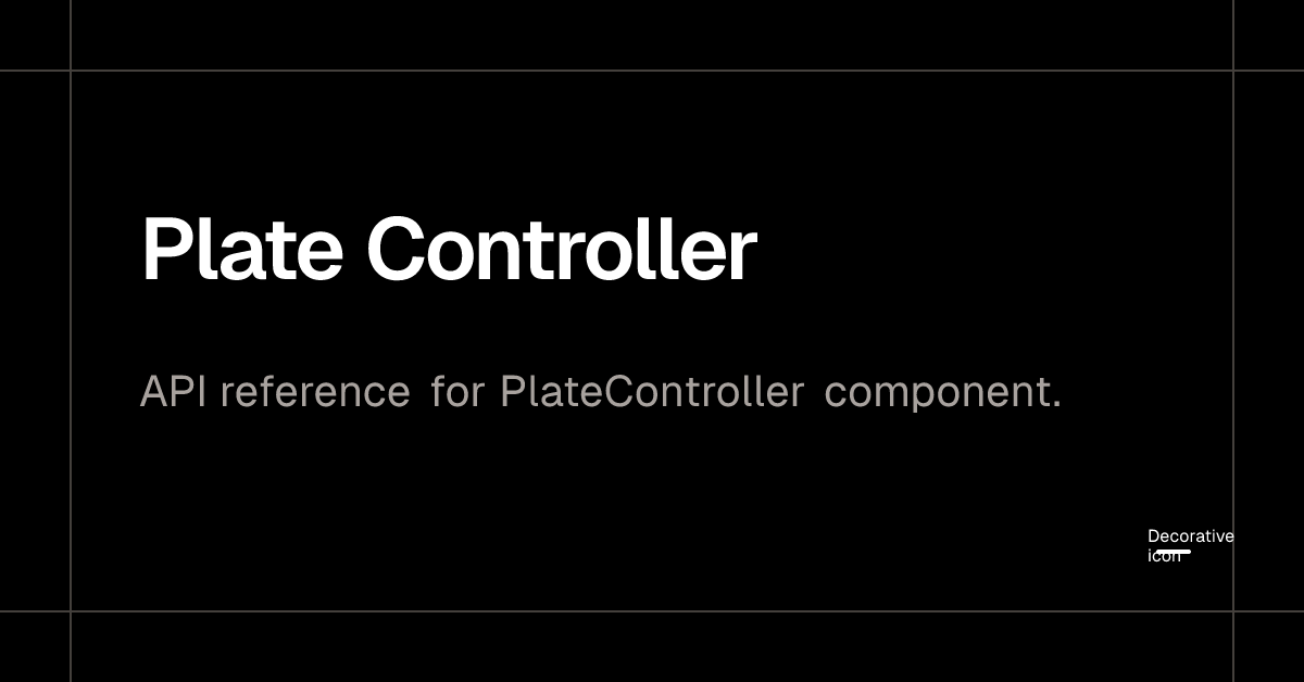 Plate Controller - Plate