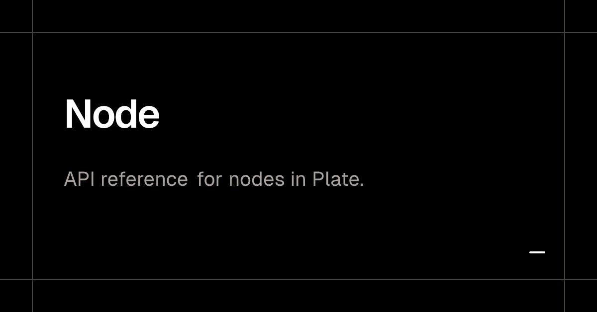 Node - Plate