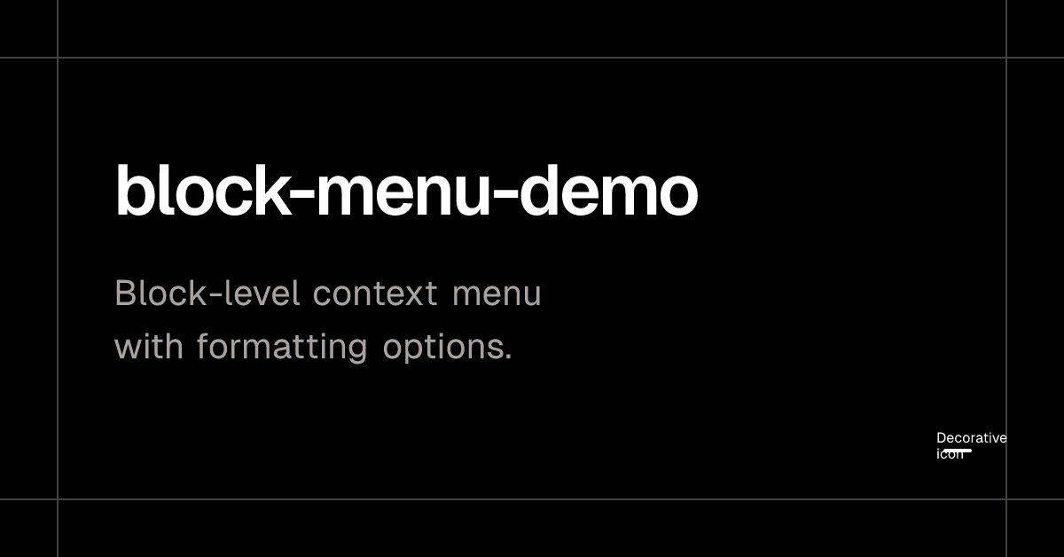 block-menu-demo - Plate