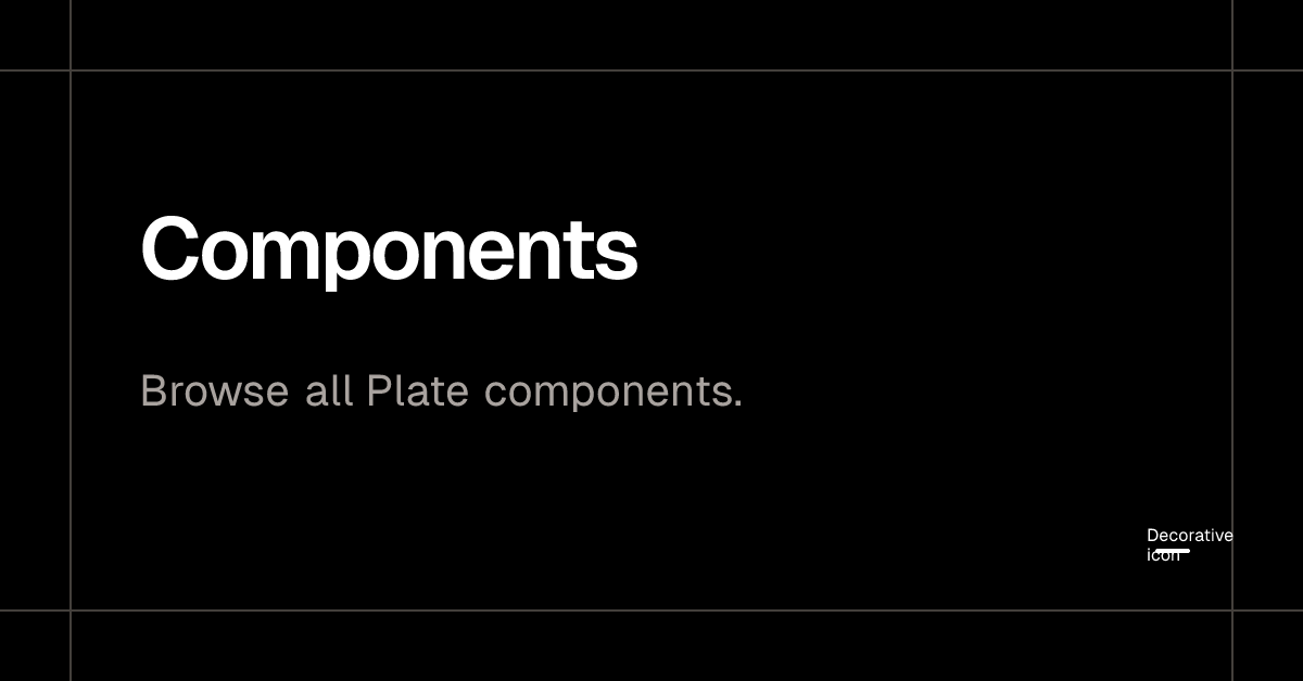 Components - Plate
