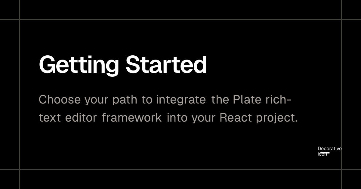 Getting Started - Plate