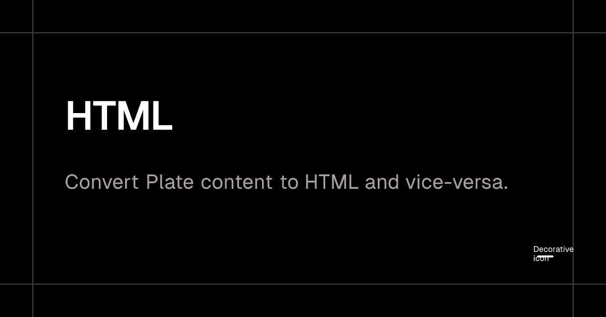 HTML - Plate
