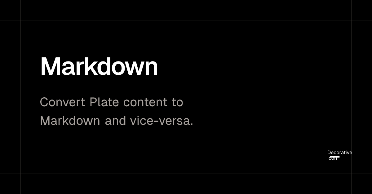 Markdown - Plate