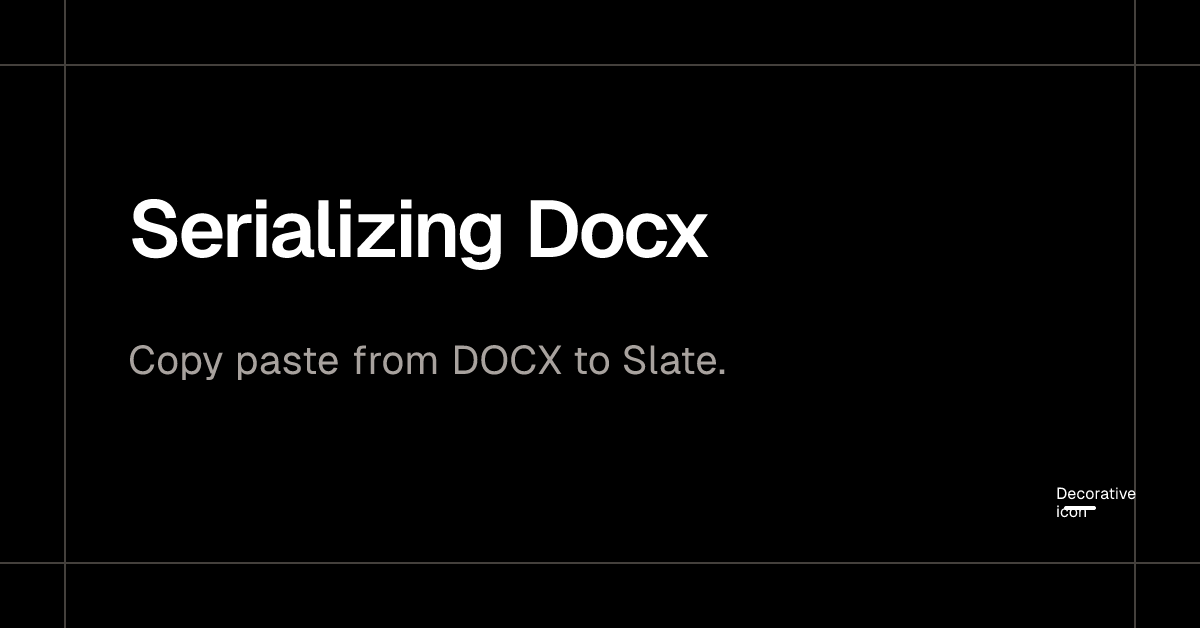 Serializing Docx - Plate