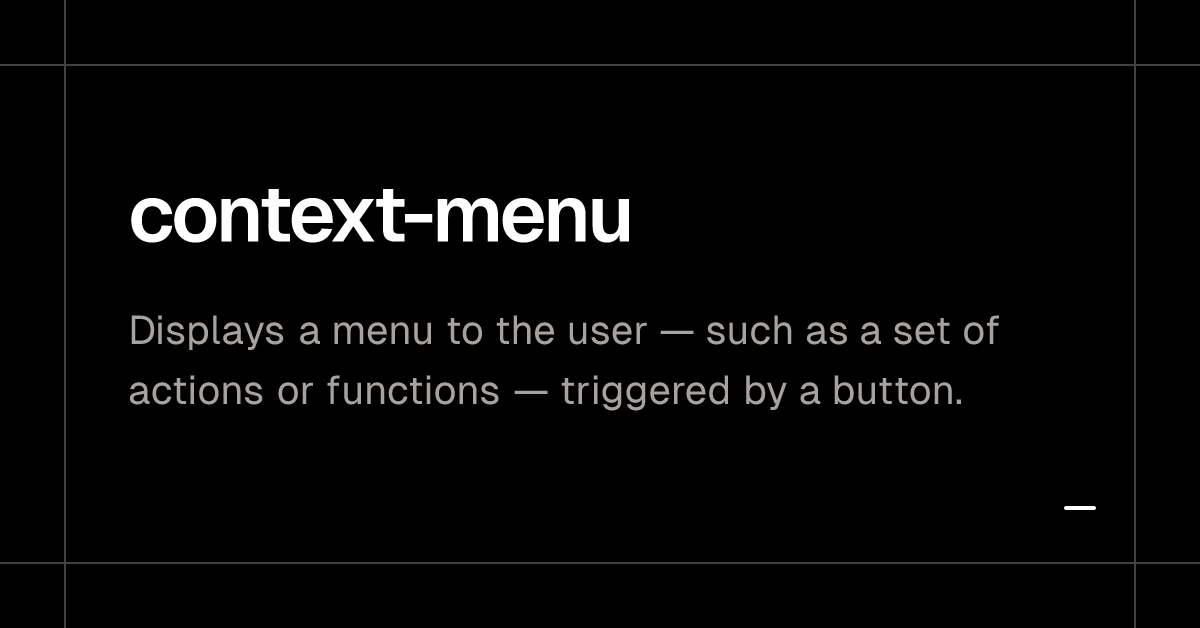 Context Menu Plate 9024