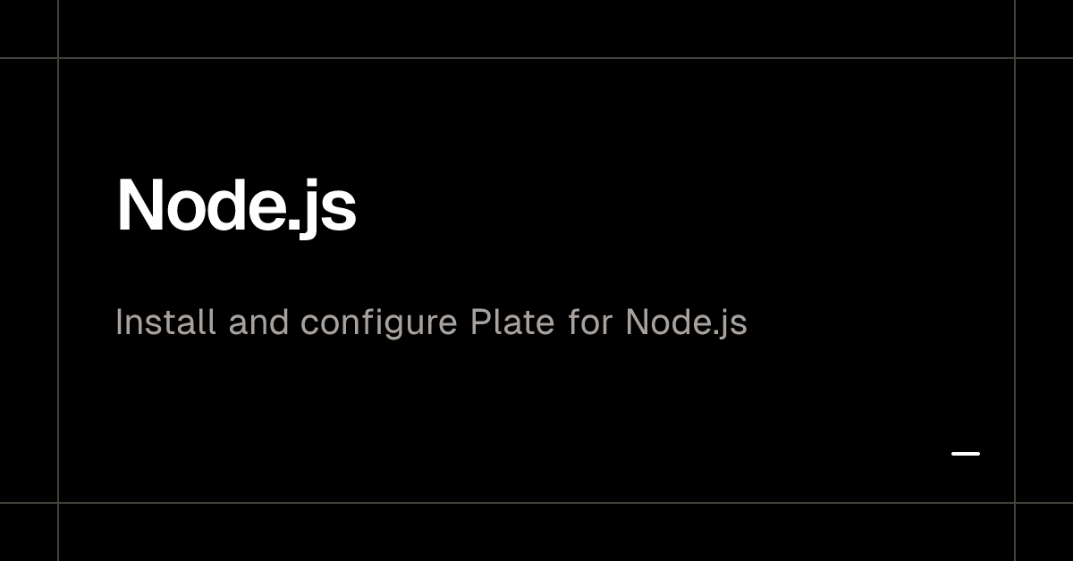 Node.js - Plate