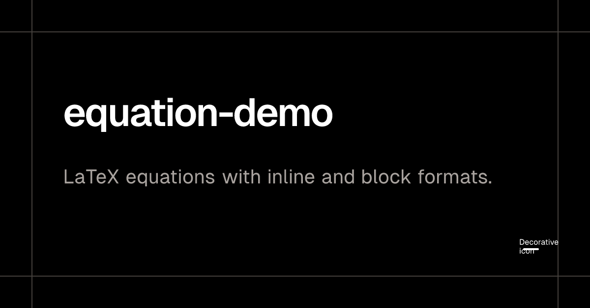 equation-demo - Plate