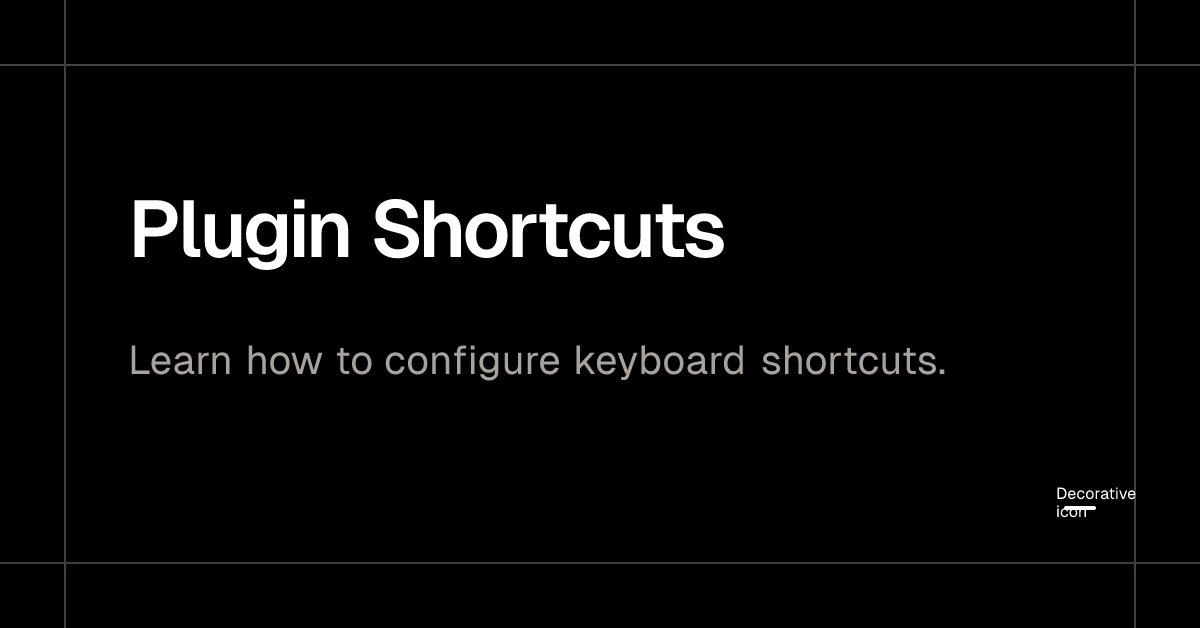 Plugin Shortcuts - Plate