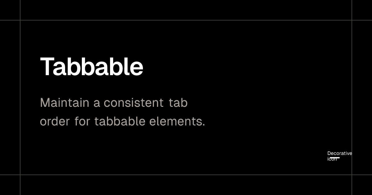 Tabbable - Plate