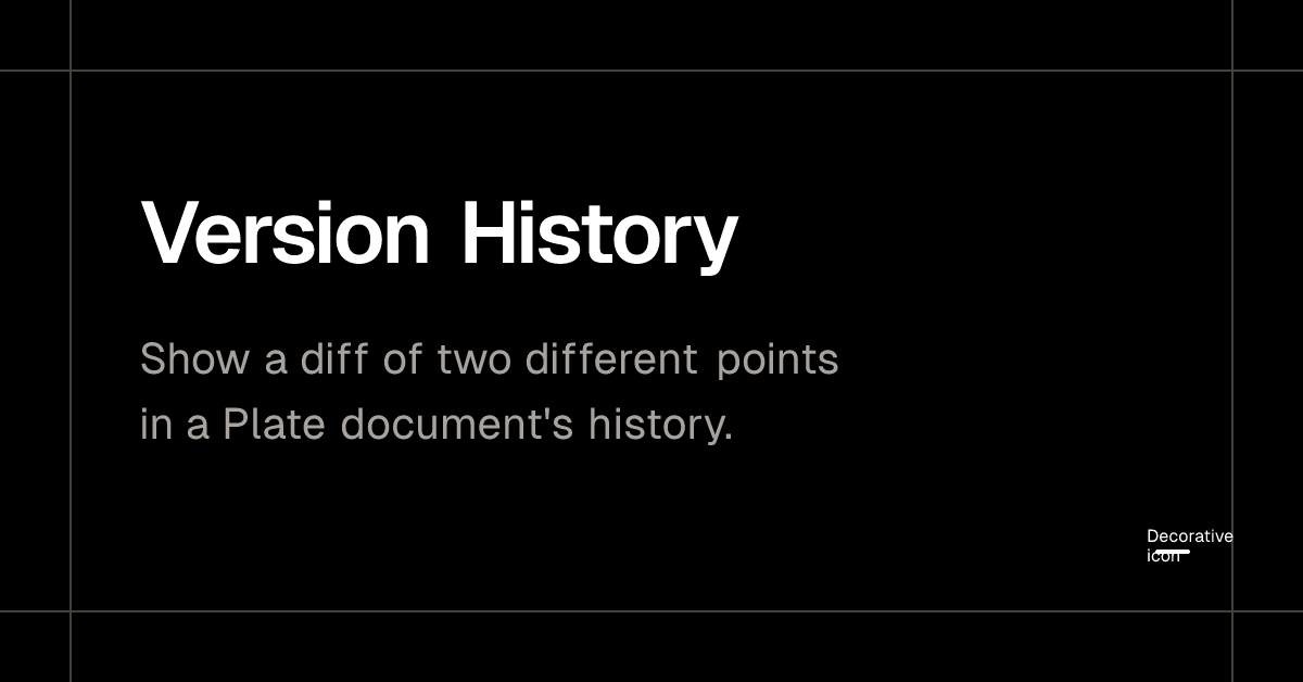 Version History - Plate