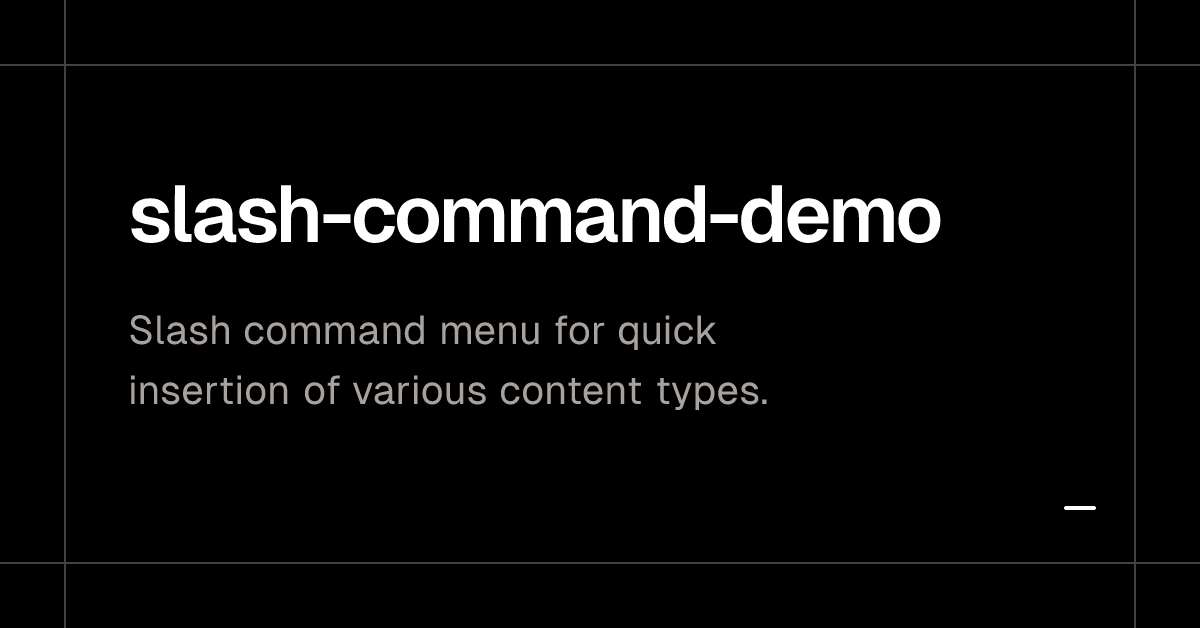 slash-command-demo - Plate