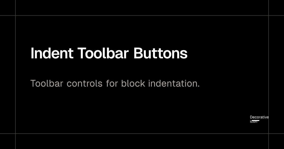Indent Toolbar Buttons - Plate