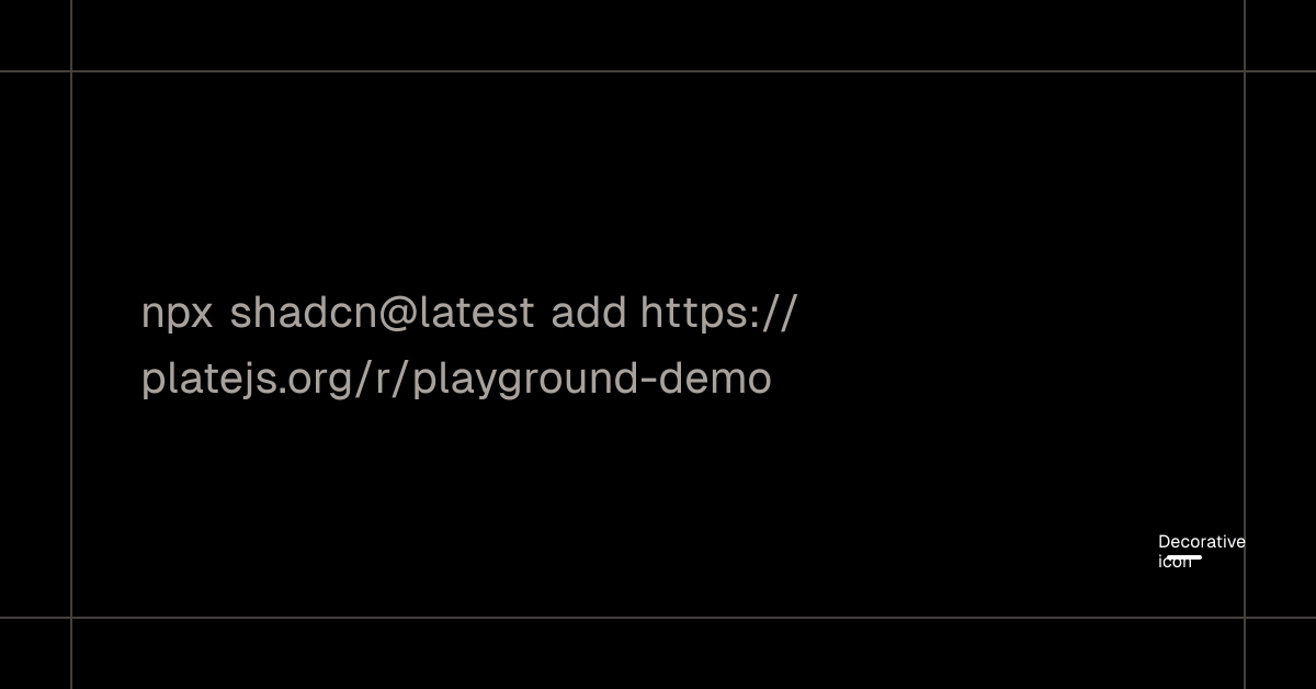 - Plate
