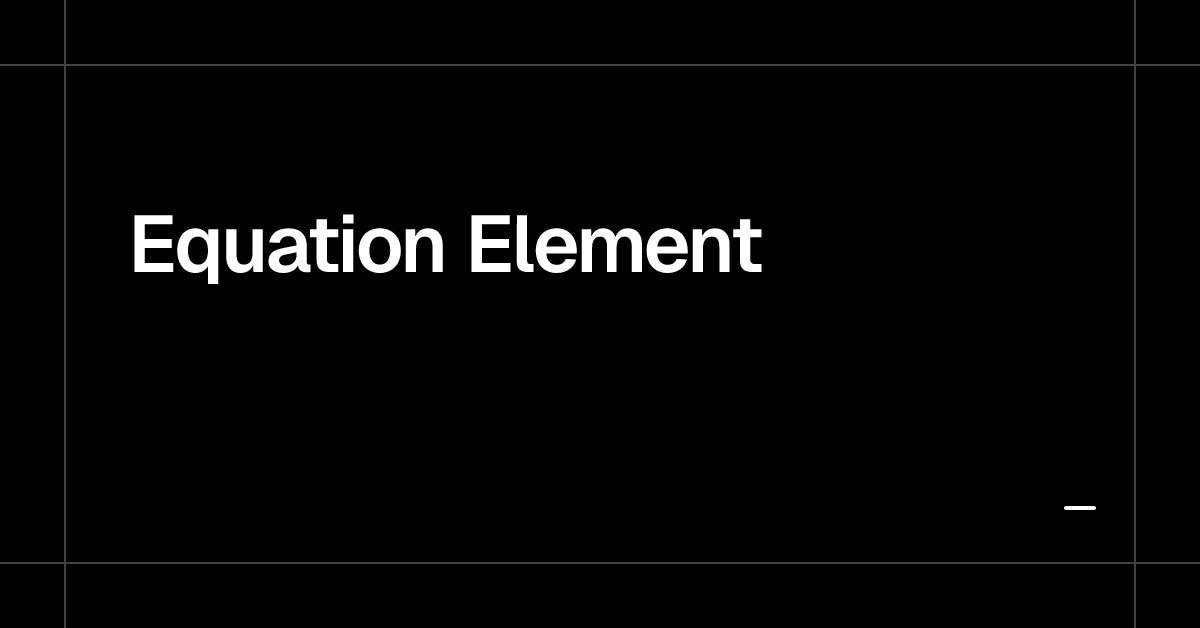 Equation Element - Plate