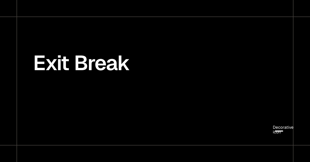 Exit Break Plate 4471